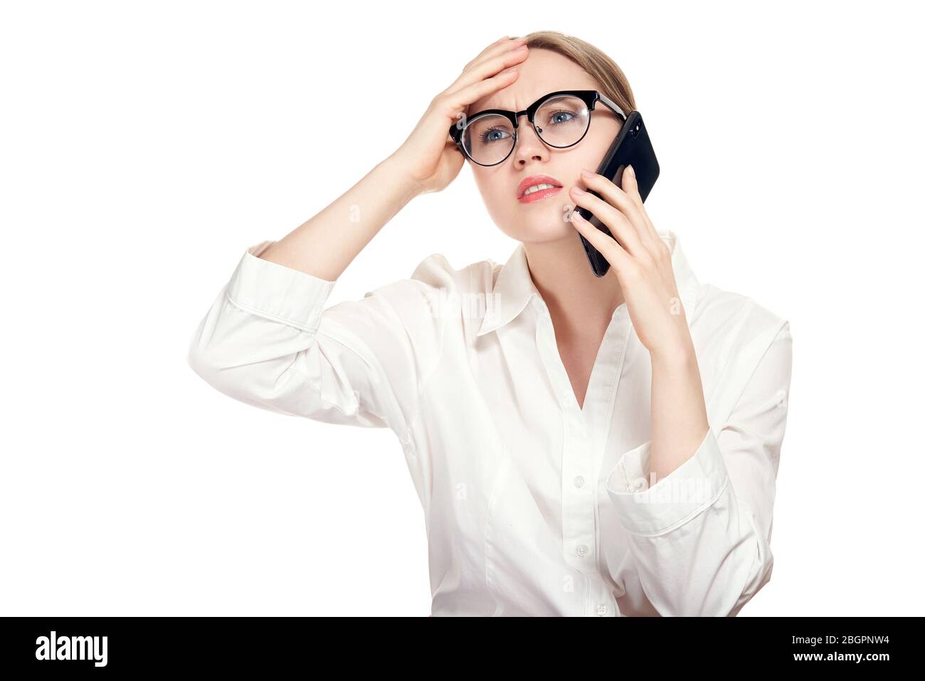 Angry receptionist hi-res stock photography and images - Alamy