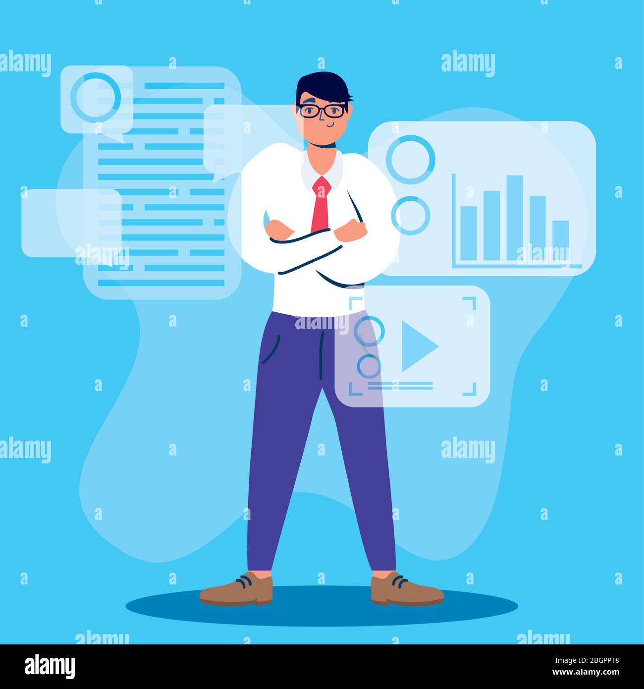 man using technology character icon Stock Vector Image & Art - Alamy