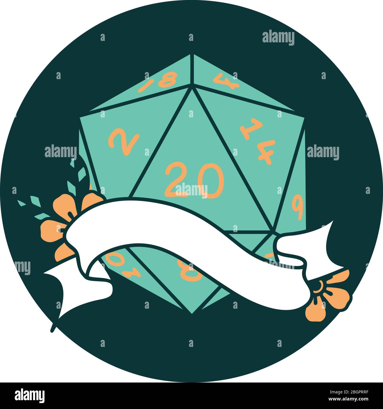 D20 dice Stock Vector Images - Alamy