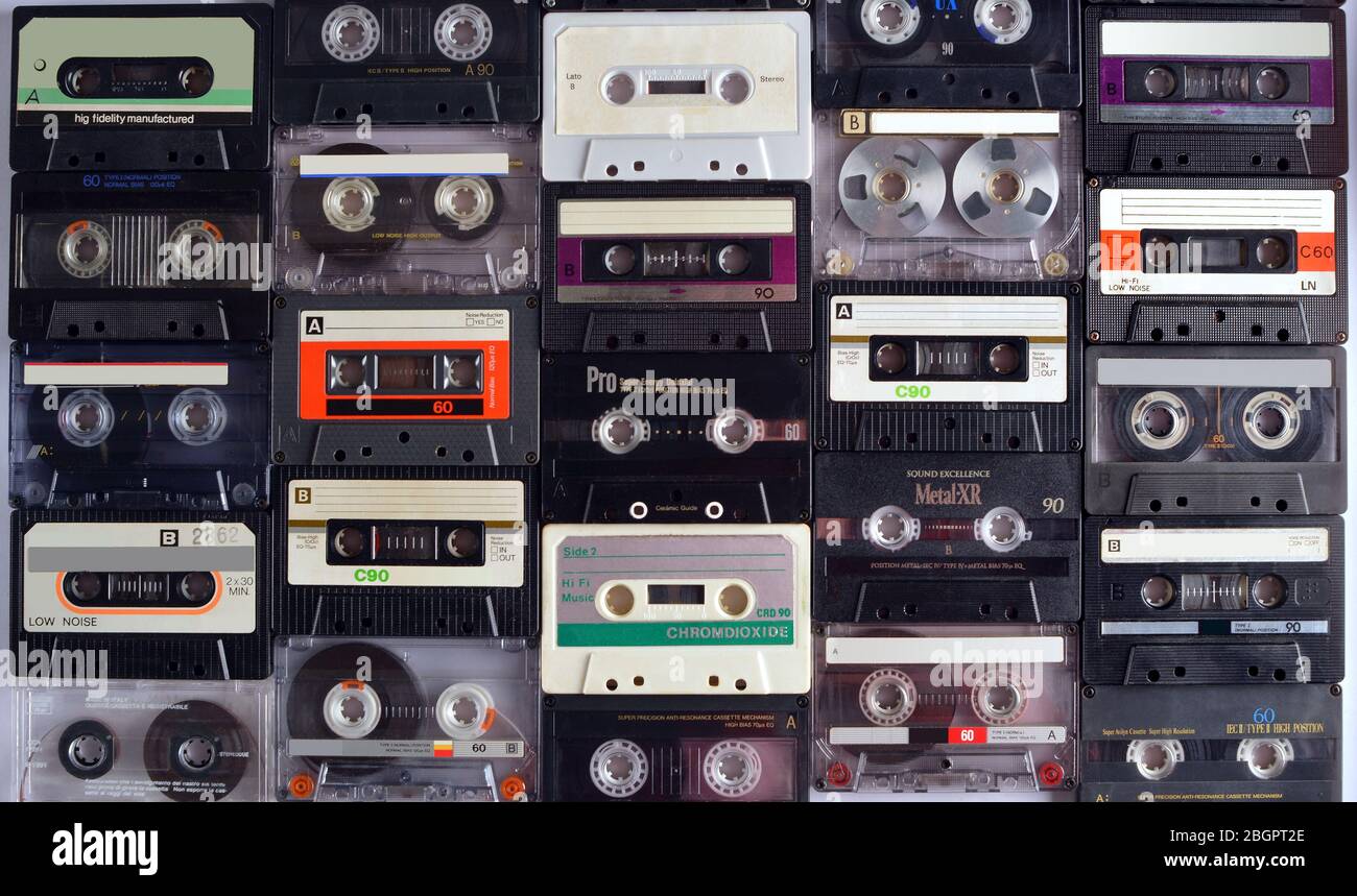 Audiocassette tape hi-res stock photography and images - Alamy