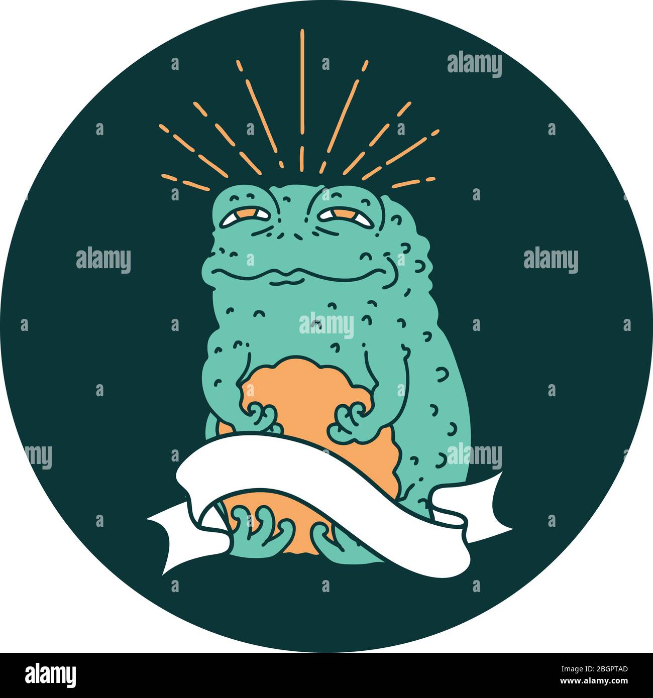 icon of a tattoo style toad character Stock Vector Image & Art - Alamy