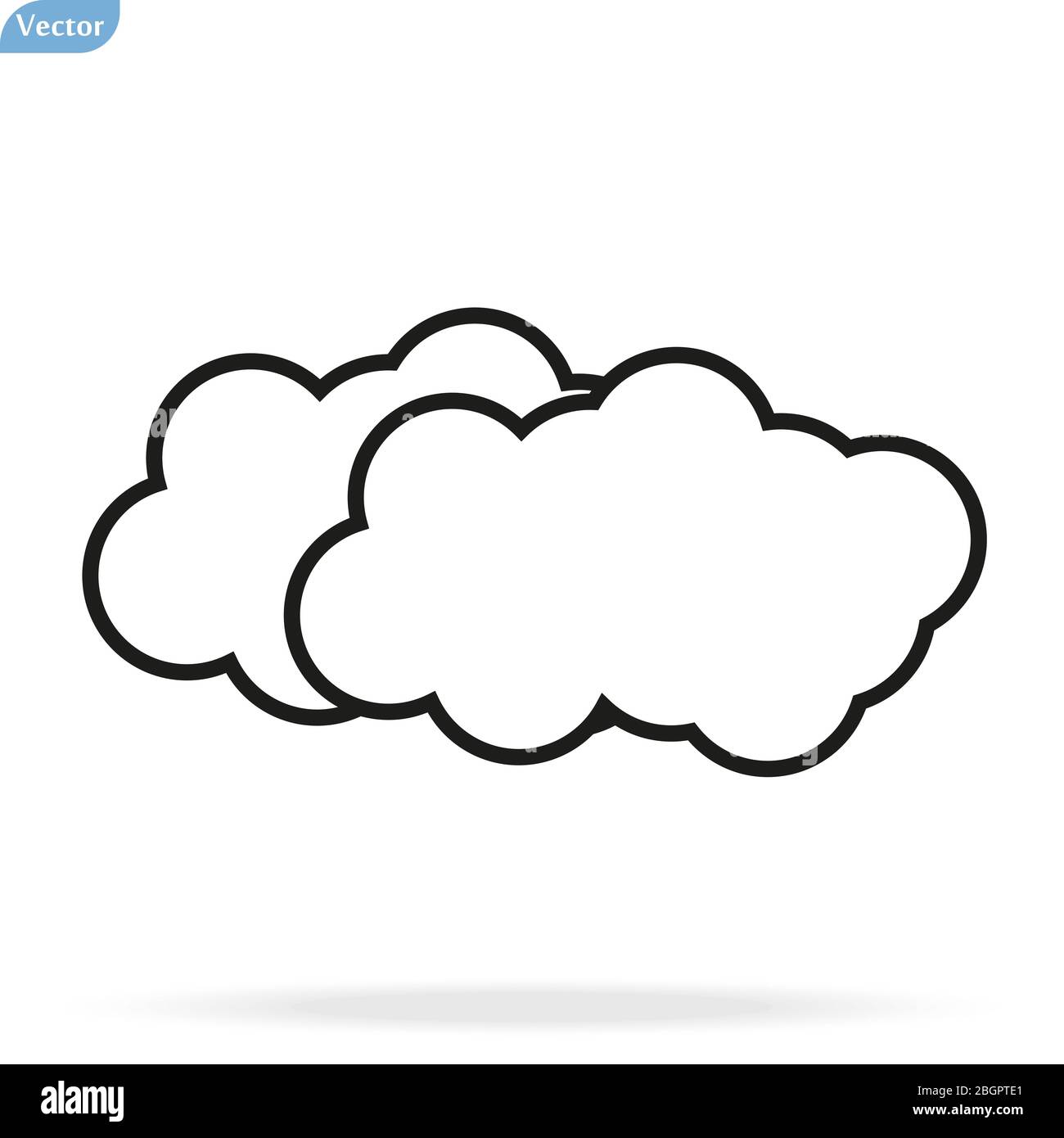 Cloud icon vector. Line sky symbol. Trendy flat weather outline ui sign ... Cloud icon vector. Line sky symbol. Trendy flat weather outline ui sign ...