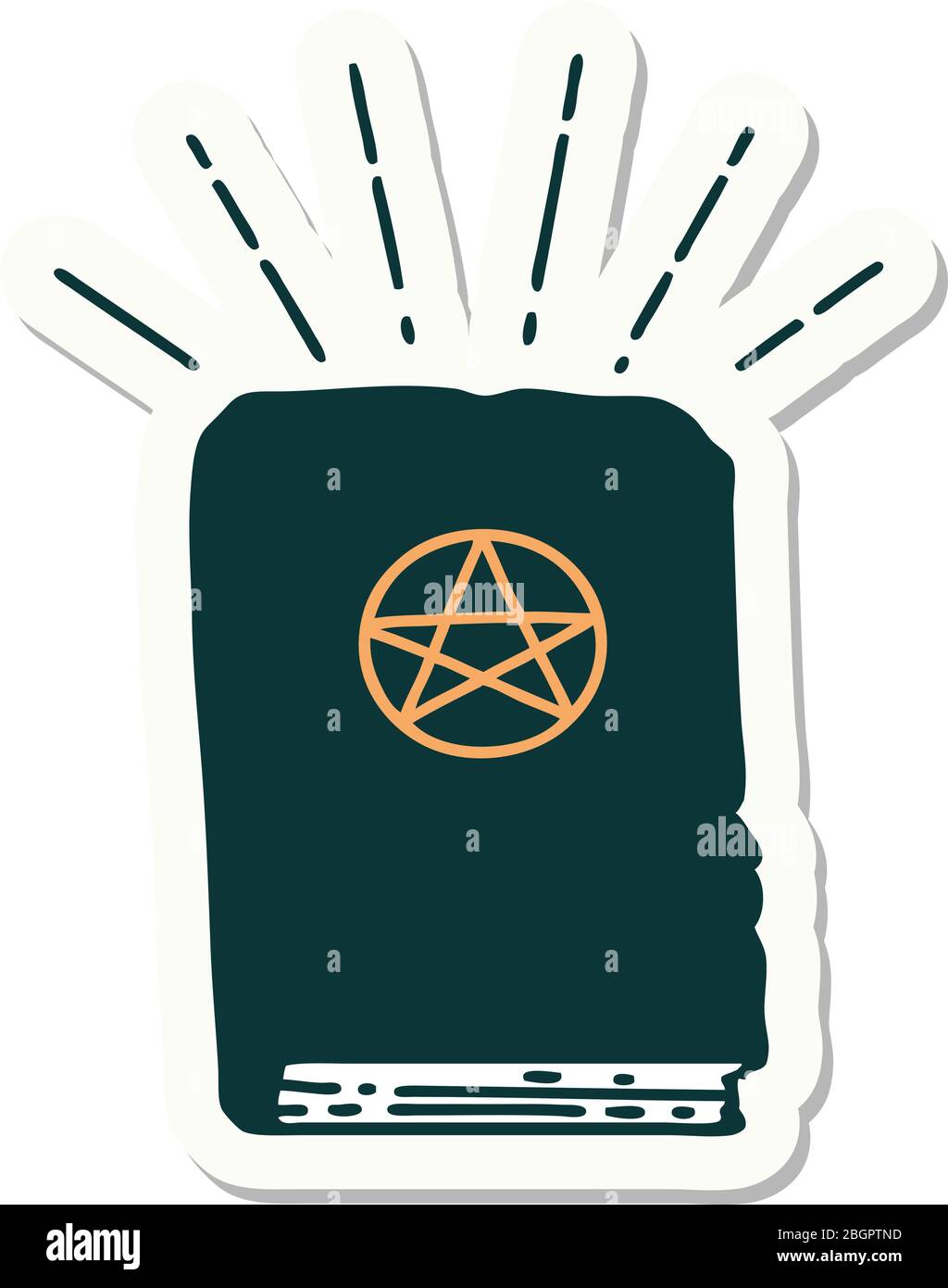 sticker of a tattoo style spellbook Stock Vector Image & Art - Alamy