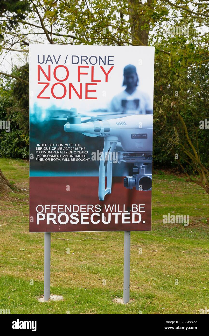 Transport, Air, Drone, No fly zone warning poster Stock Photo - Alamy