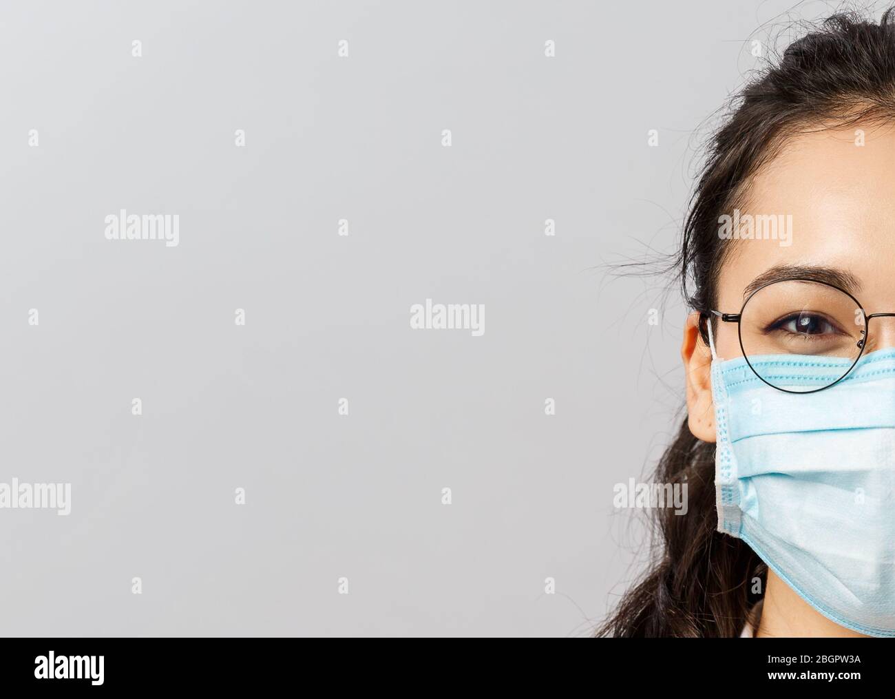 Covid19, virus, health and medicine concept. Portrait of friendly young ...