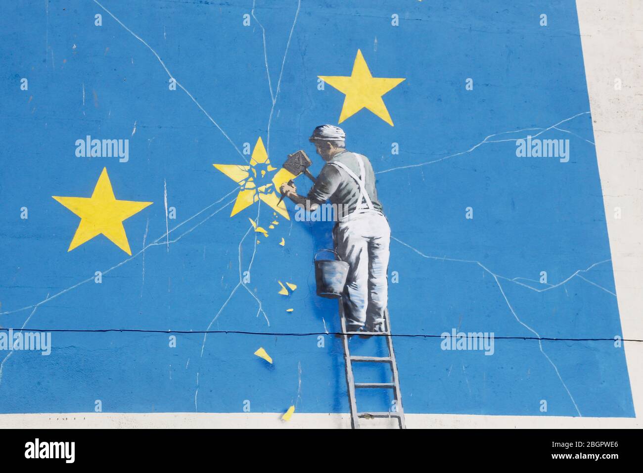 England, Kent, Dover, Banksy Brexit mural Stock Photo - Alamy