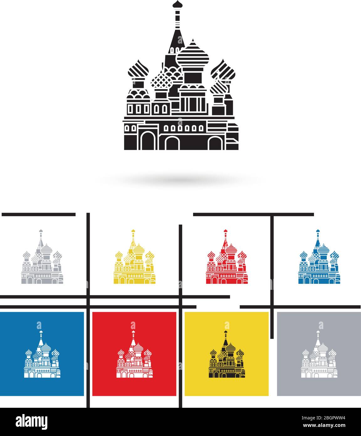 St Basil Cathedral icon or st Basil Cathedral sign. Vector st Basil ...