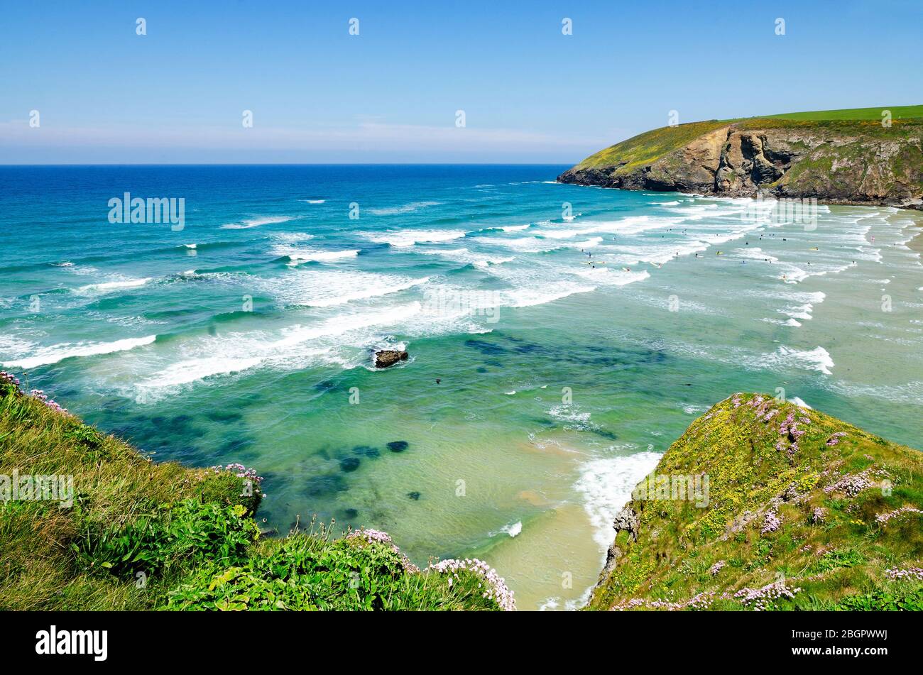 Mawgan port beach hi-res stock photography and images - Alamy