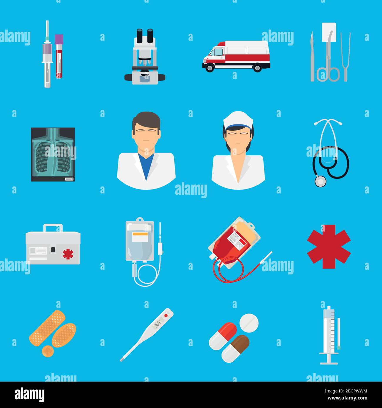 Medical icons set. Flat medical icons and health care signs. Vector ...