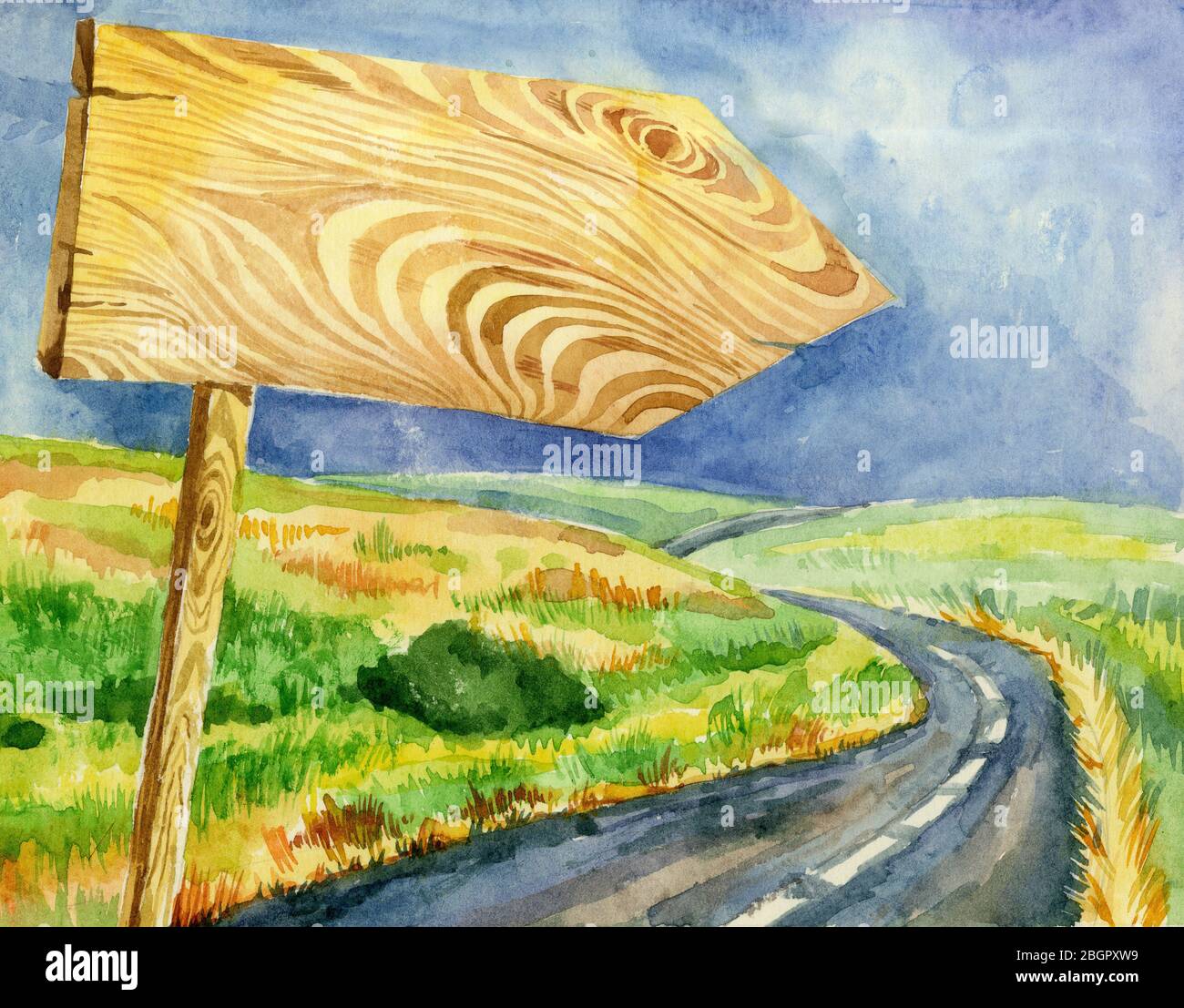 Index sign, Watercolor painting Stock Photo - Alamy