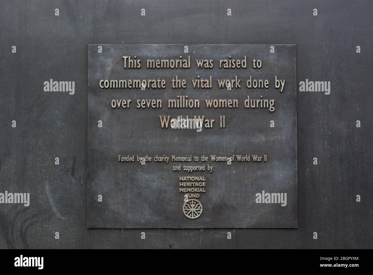 Bronze War Memorial Monument to the Women of World War II, Whitehall ...