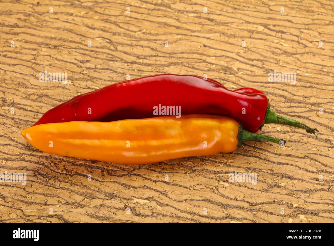 Delicous Ramiro yellow and red pepper Stock Photo - Alamy