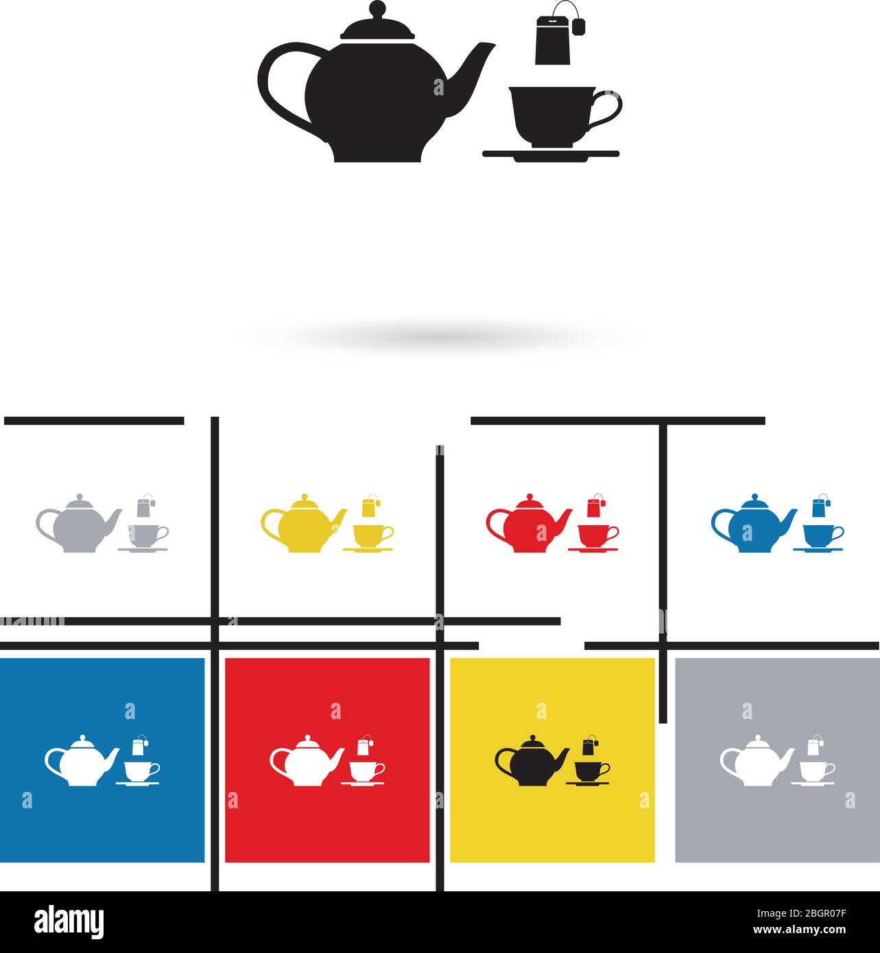 Tea icon or tea sign. Vector tea pictogram or tea symbol Stock Vector ...