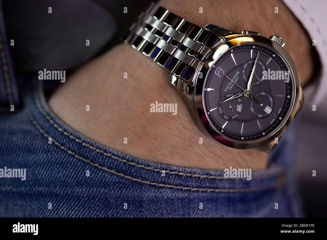 Ibach, Switzerland 31.03.2020 - Closeup fashion image of Victorinox ...