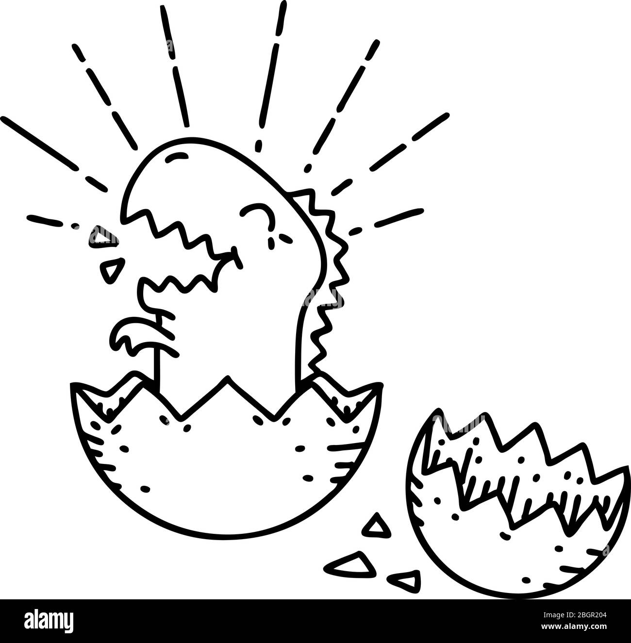 illustration of a traditional black line work tattoo style hatching ...