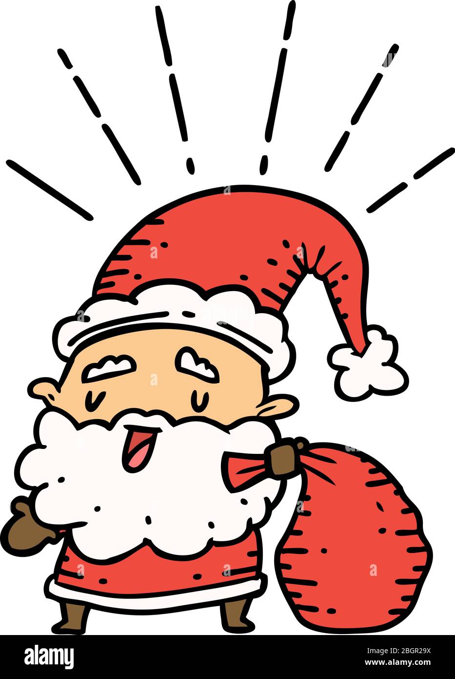 illustration of a traditional tattoo style santa claus christmas ...