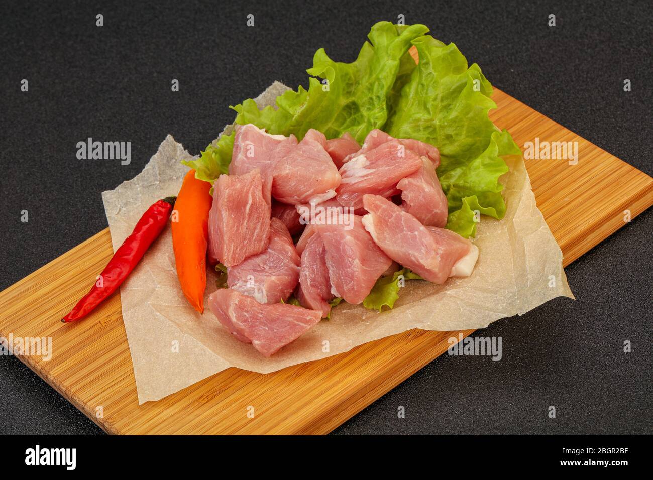 Raw pork meat ready for cooking Stock Photo - Alamy