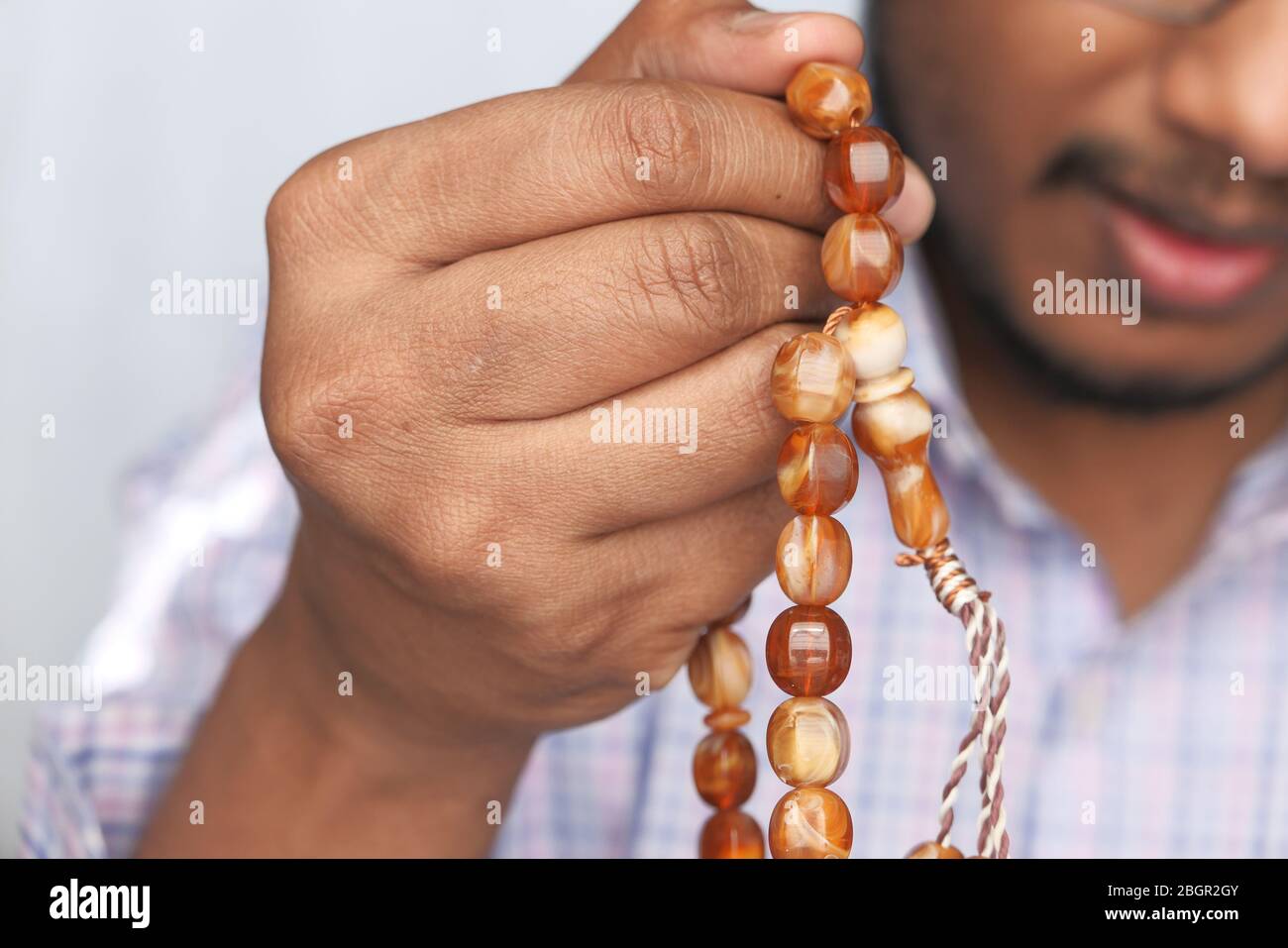 high angle view of muslim man praying Stock Photo - Alamy