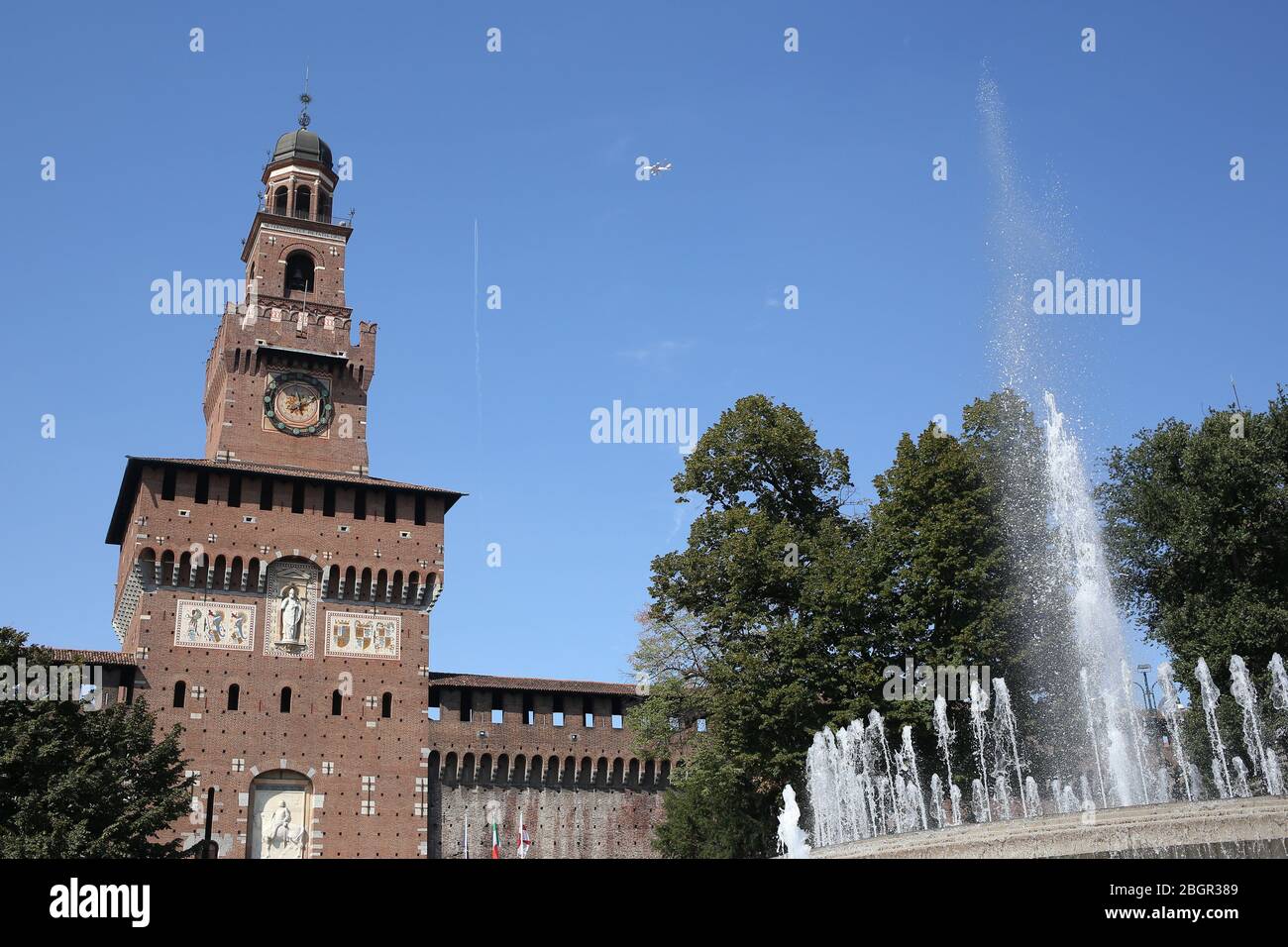 Milan, Italy- 20 September 2019: Sforza Castle (Castello Sforzesco ...