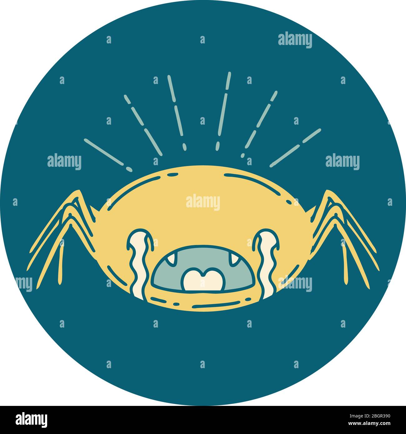 icon of a tattoo style crying spider Stock Vector Image & Art - Alamy