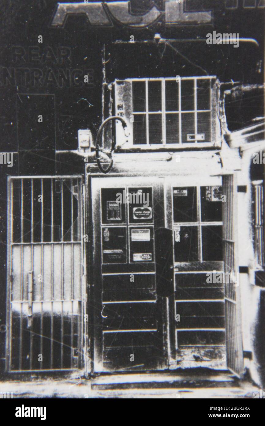 Fine 70s vintage black and white extreme photography of the rear alley ...