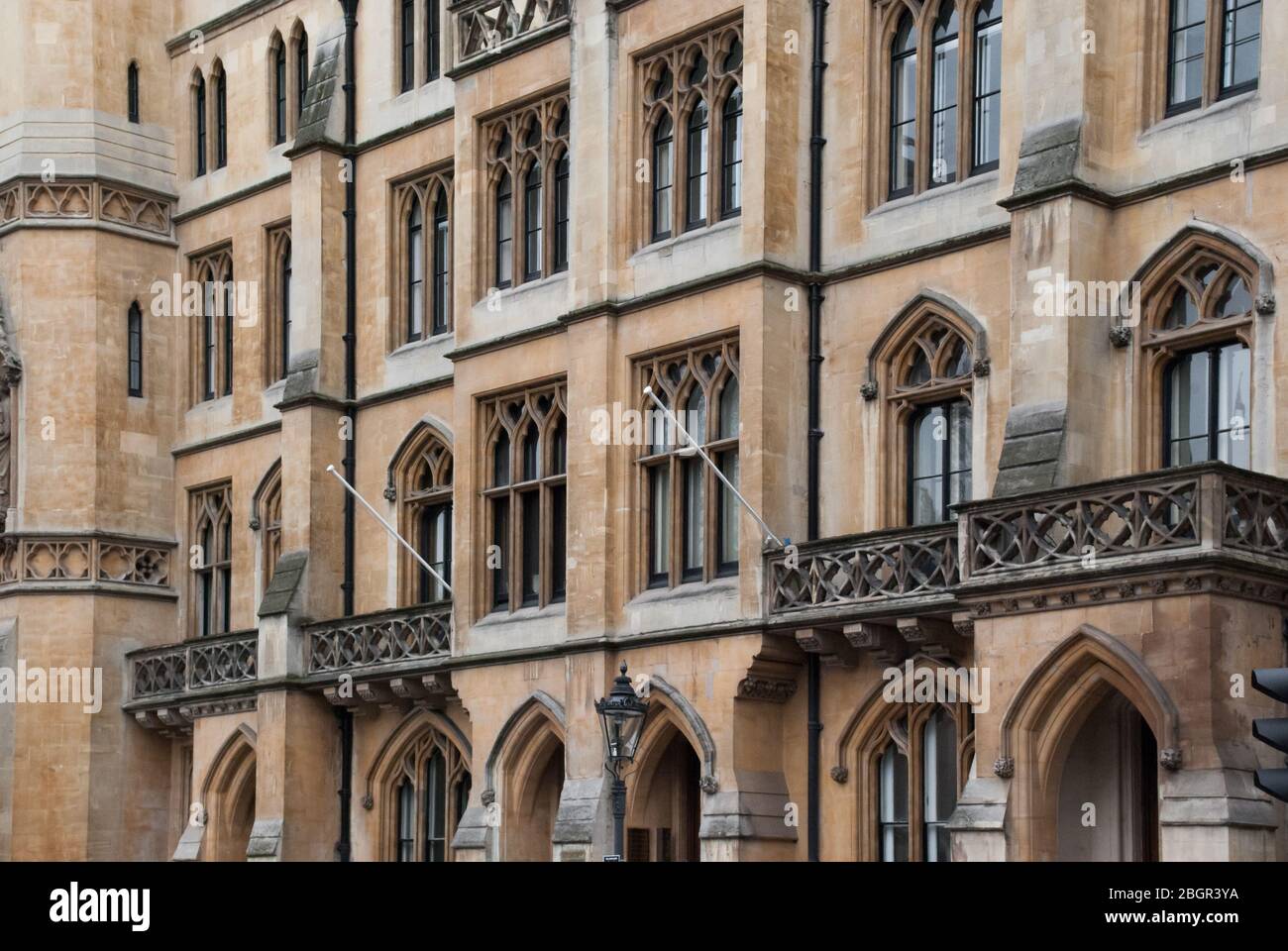 Gothic Facade Elevation Gold Yellow Stone Windows Tracery Architecture ...