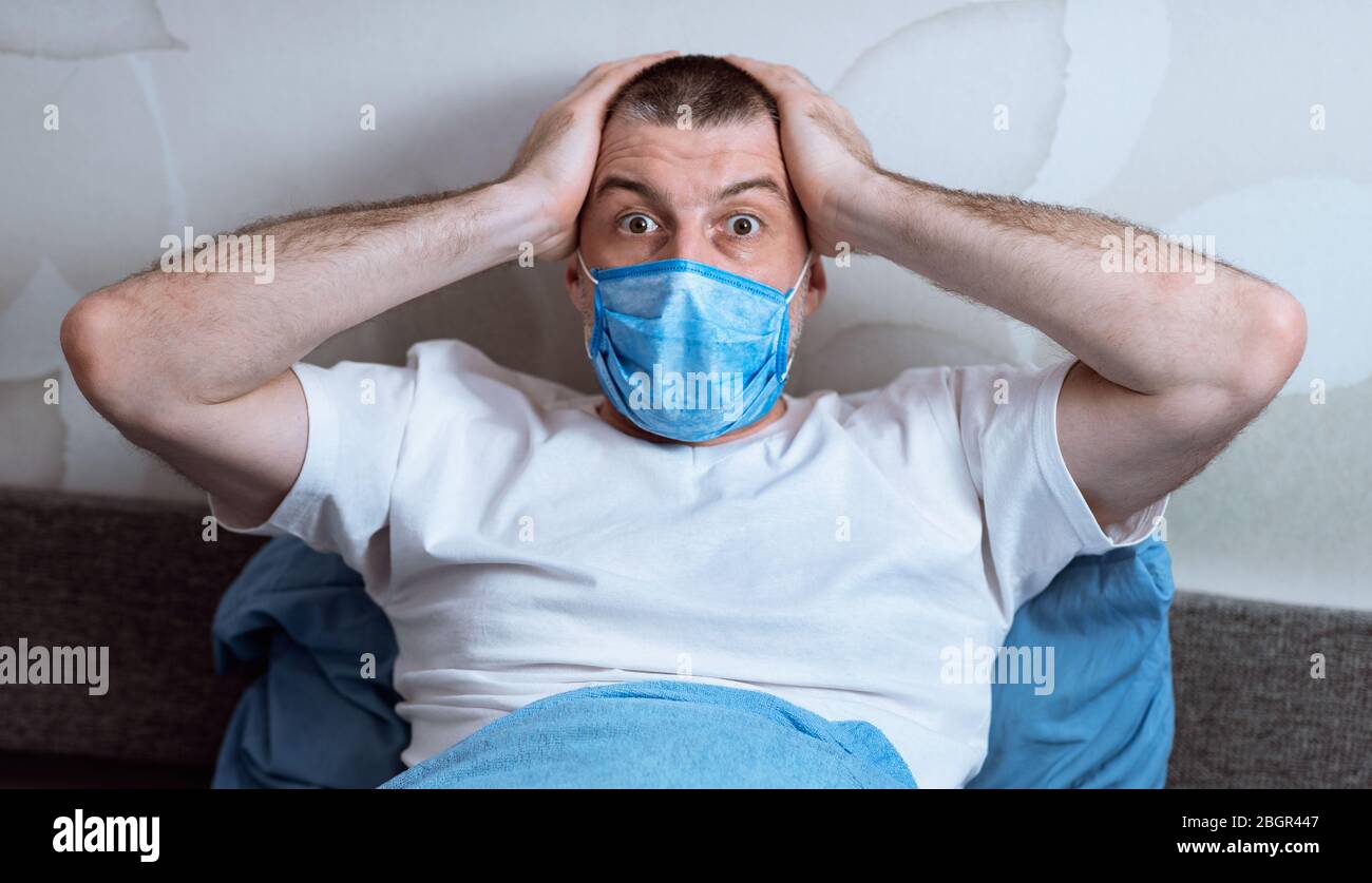 Man scared bedroom hi-res stock photography and images - Alamy
