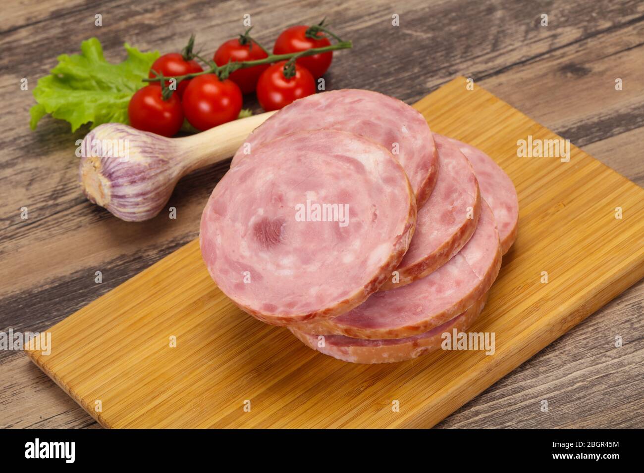 Natural ham made from pork meat Stock Photo - Alamy