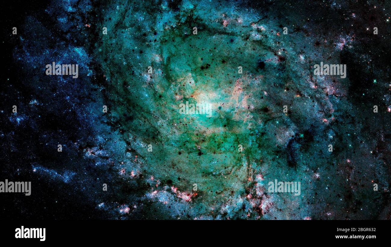 Giant spiral disk of stars, dust and gas. Elements of this image ...