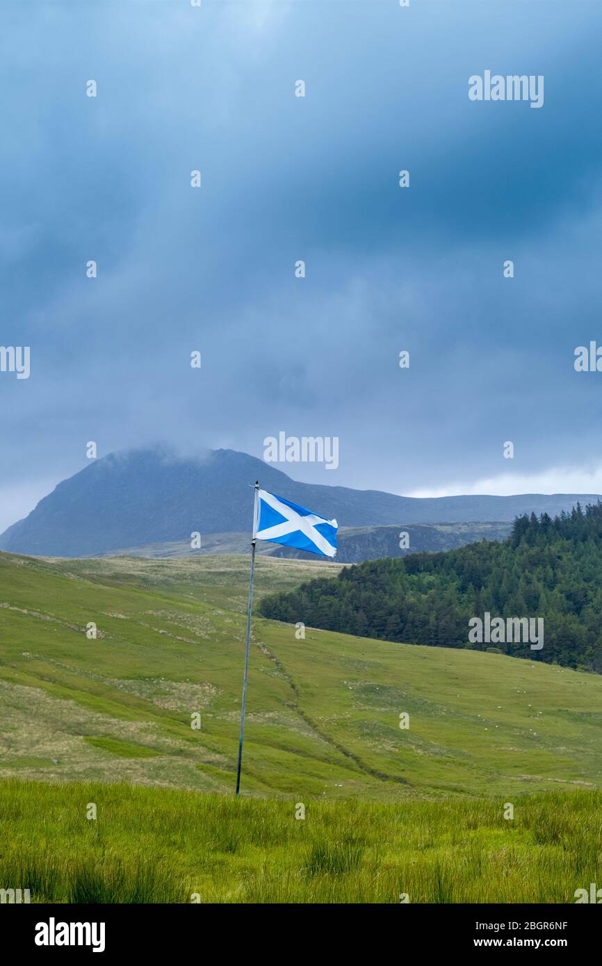 The Flag of Scotland, called The Saltire or Saint Andrew's Cross ...
