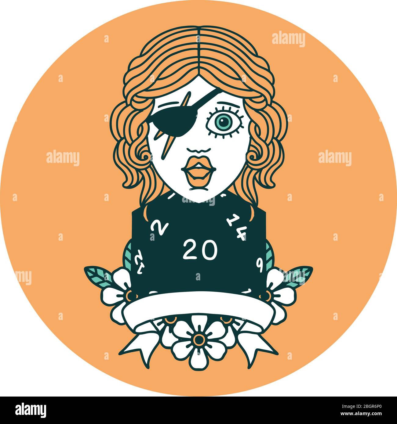icon of human rogue with natural 20 dice roll Stock Vector Image & Art ...