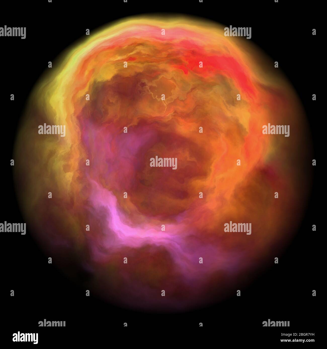 Magical planet ball with distorted Abstract colorful marble ghost ...