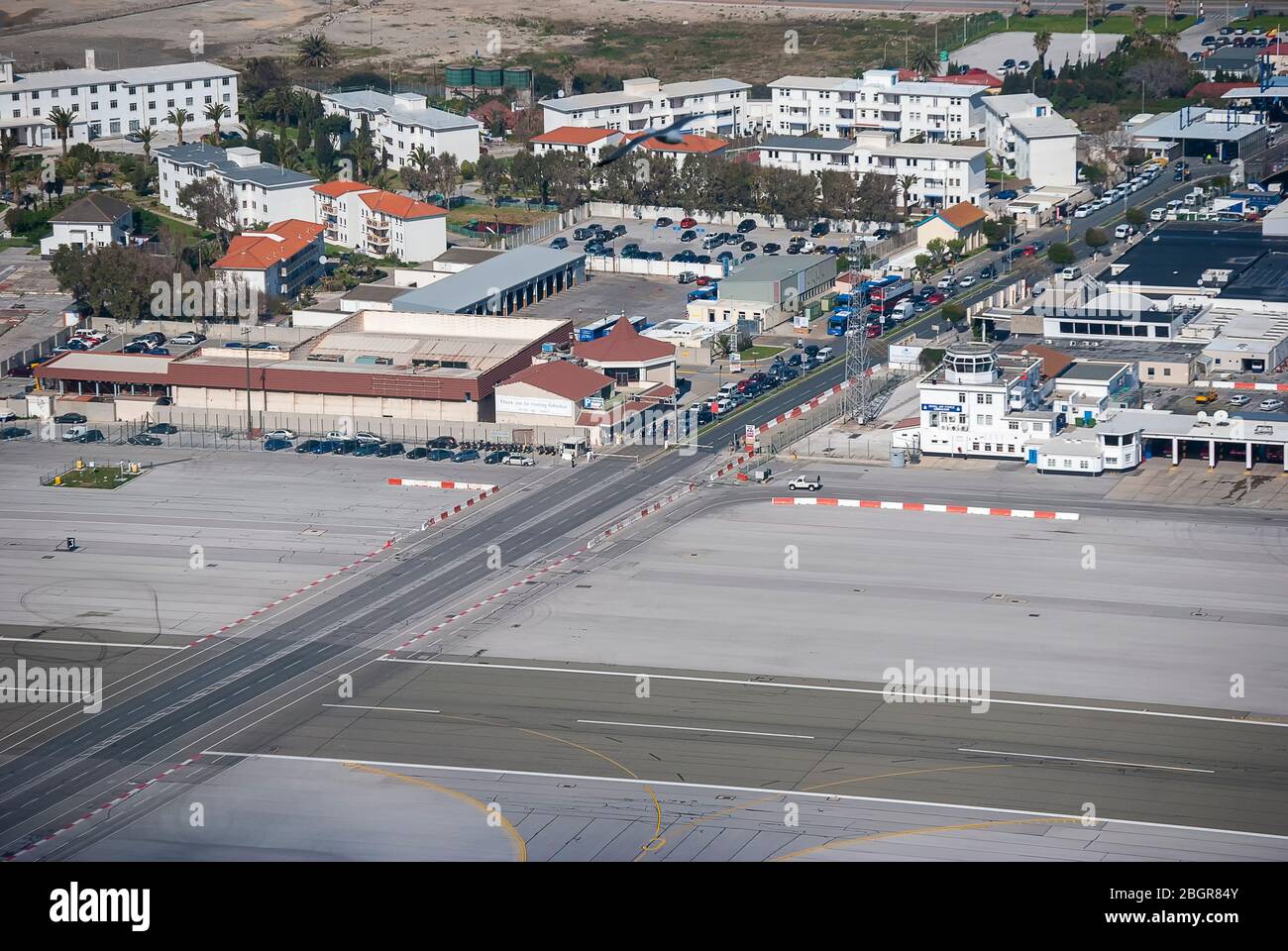 The runway of Gibraltar International Airport Stock Photo - Alamy