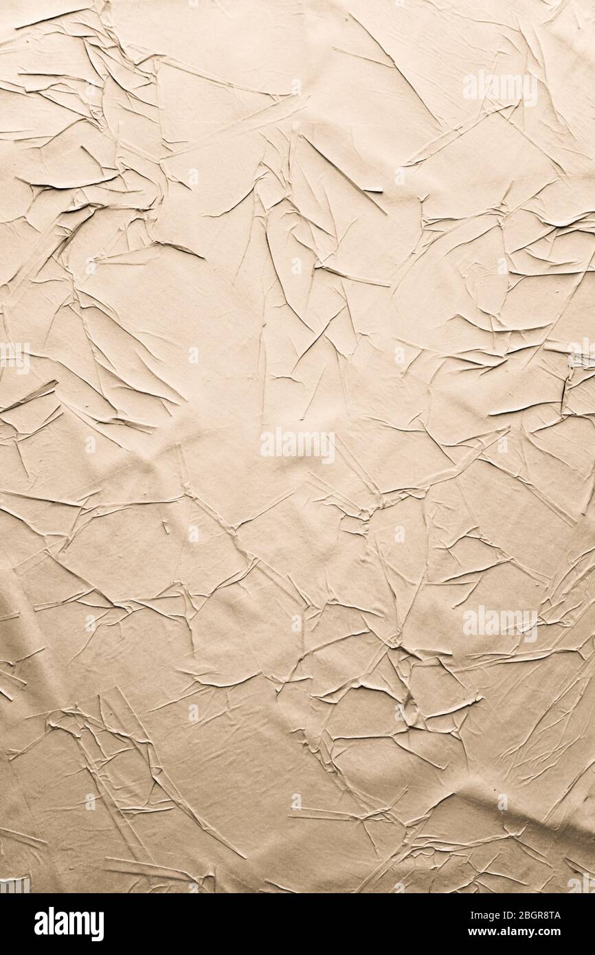 Crumpled creased posters grunge paper textures. Blank old ripped torn ...