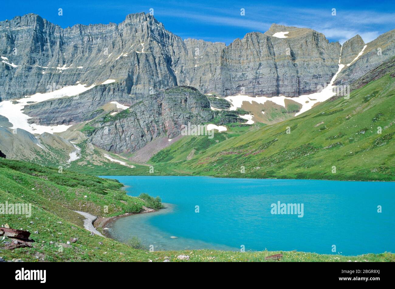 cracker lake in glacier national park, montana Stock Photo - Alamy