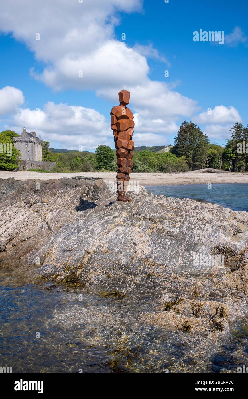 Antony Gormley sculpture GRIP of an abstract human form looking out ...