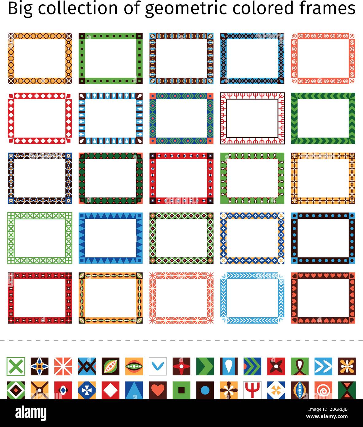 Hand drawn frames set. Cartoon colorful vector frame set Stock Vector ...