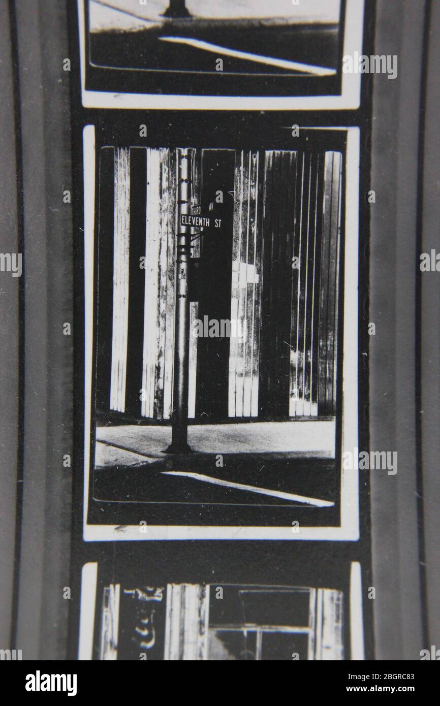 Fine 70s vintage extreme high contrast contact print photography of a ...