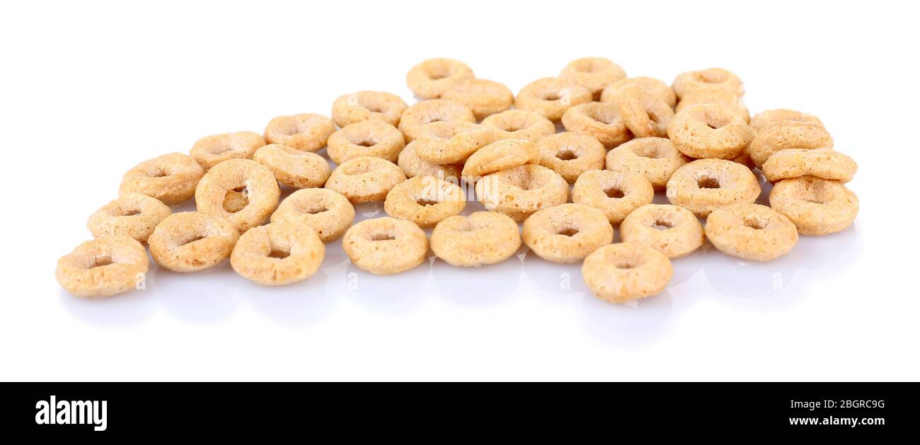 Dry breakfast on white background isolated Stock Photo - Alamy