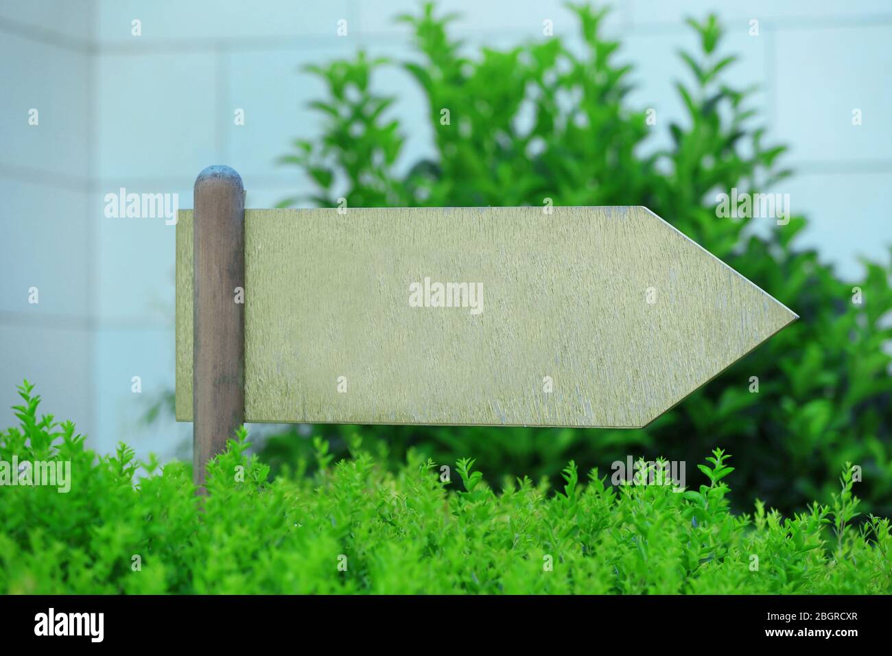 Wooden sign at park Stock Photo - Alamy