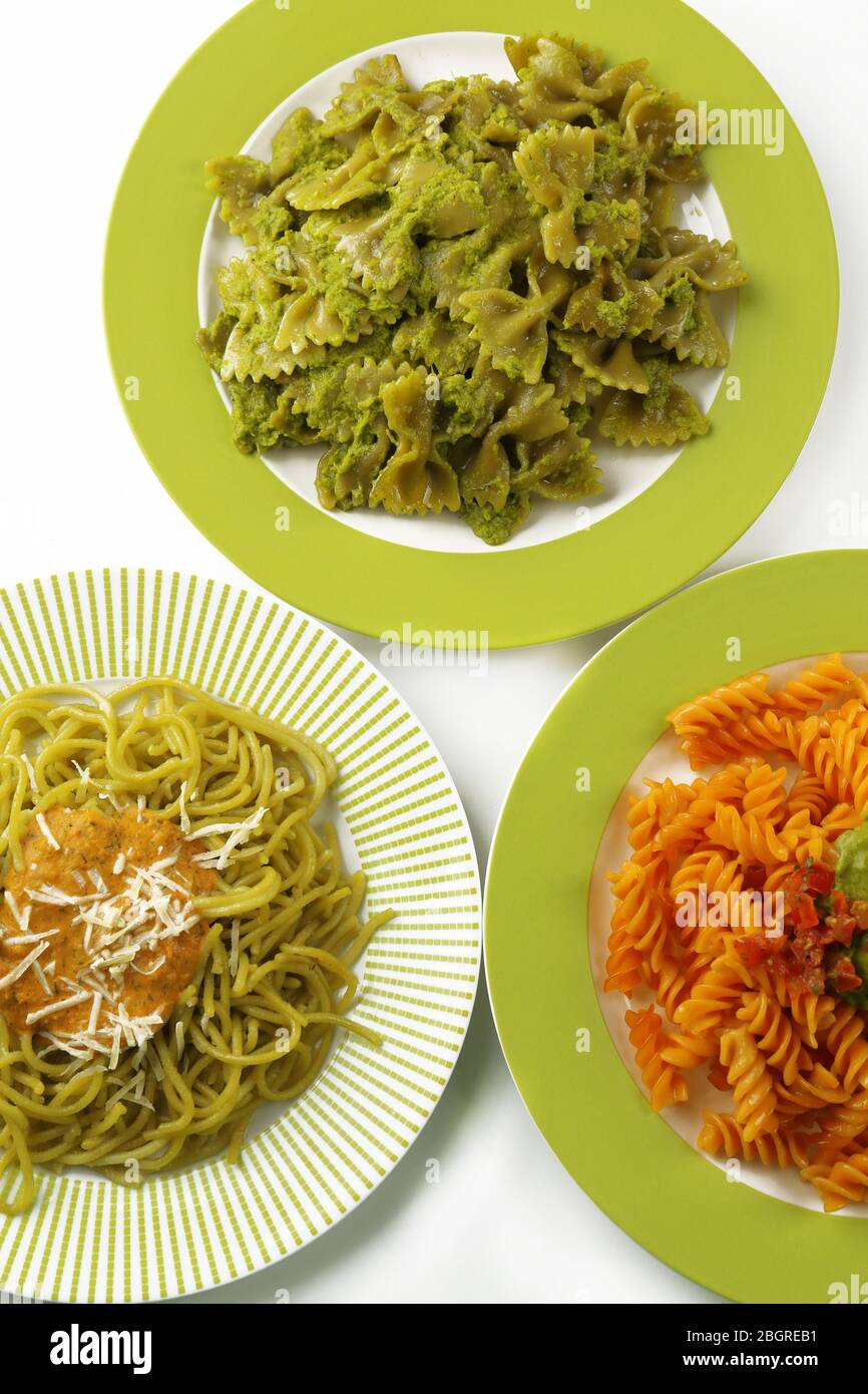 Italian pasta on table, close-up Stock Photo - Alamy