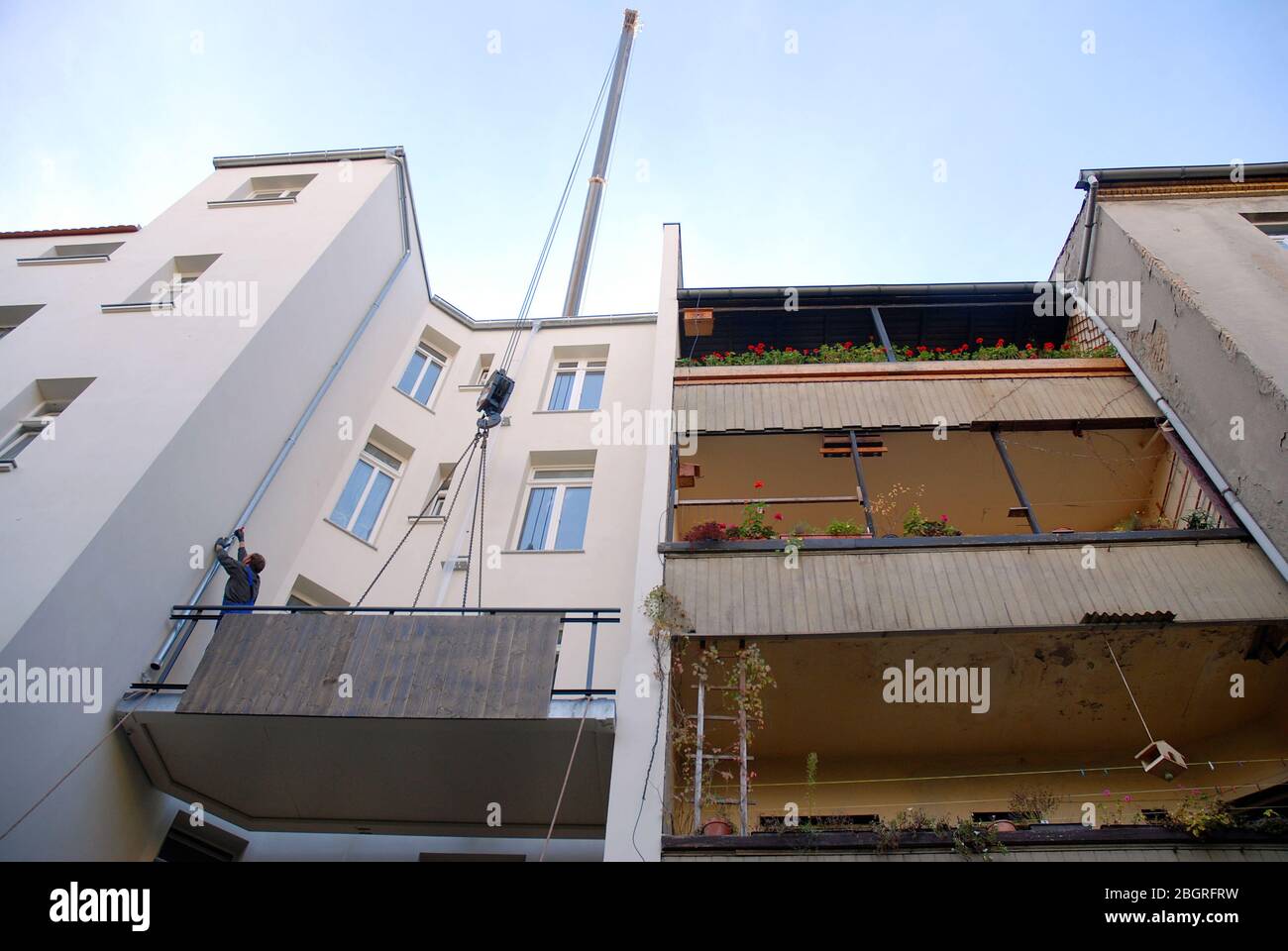 construction and working on a new balcony Stock Photo - Alamy