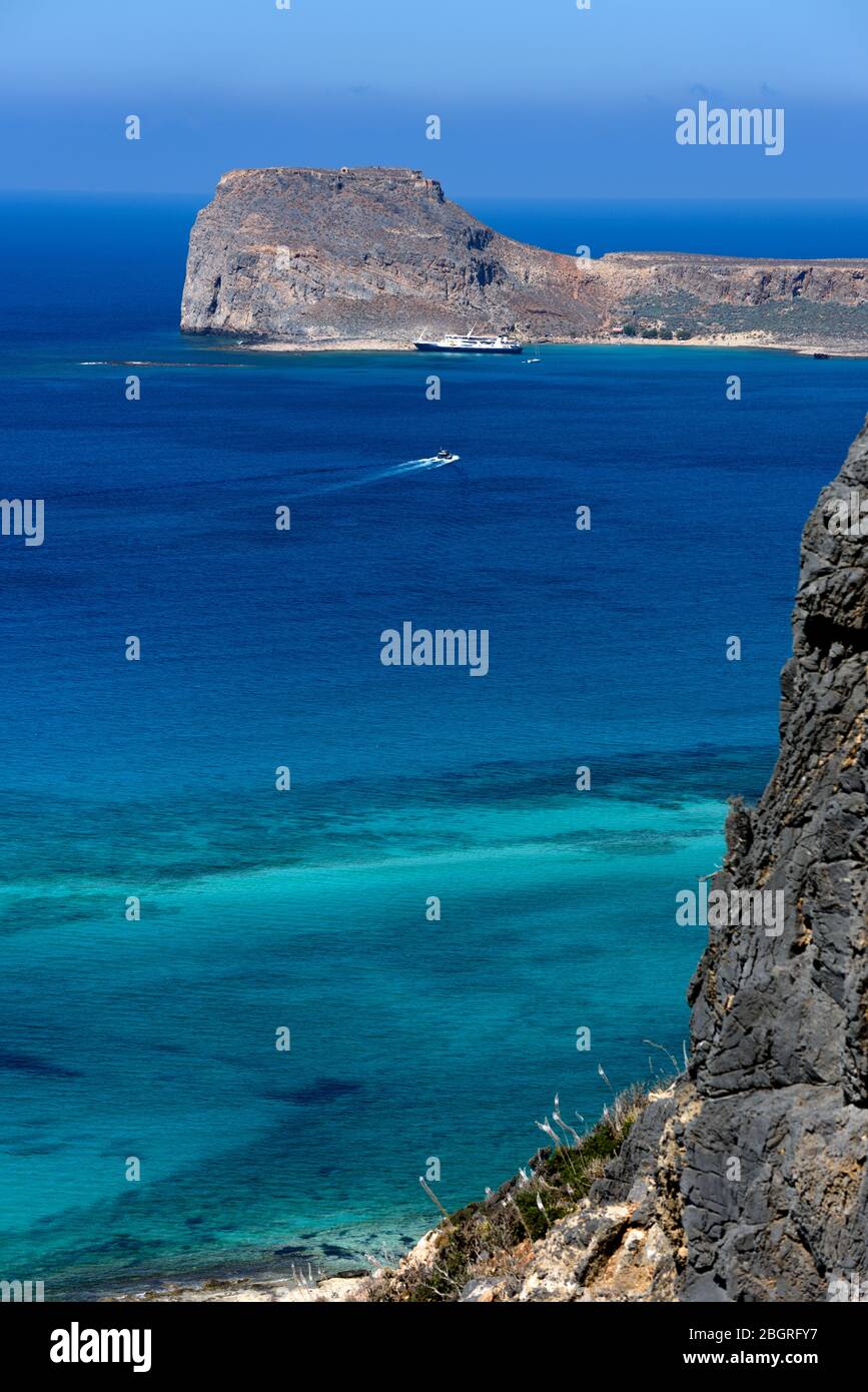 View of Balos island, Greece, Crete Stock Photo - Alamy