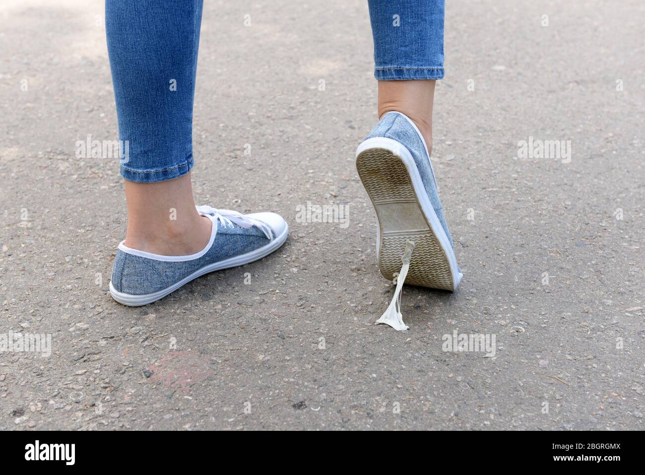 Chewing gum on the shoe hi-res stock photography and images - Alamy