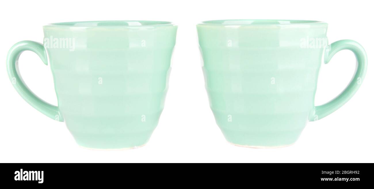 Two mint cups isolated on white Stock Photo - Alamy