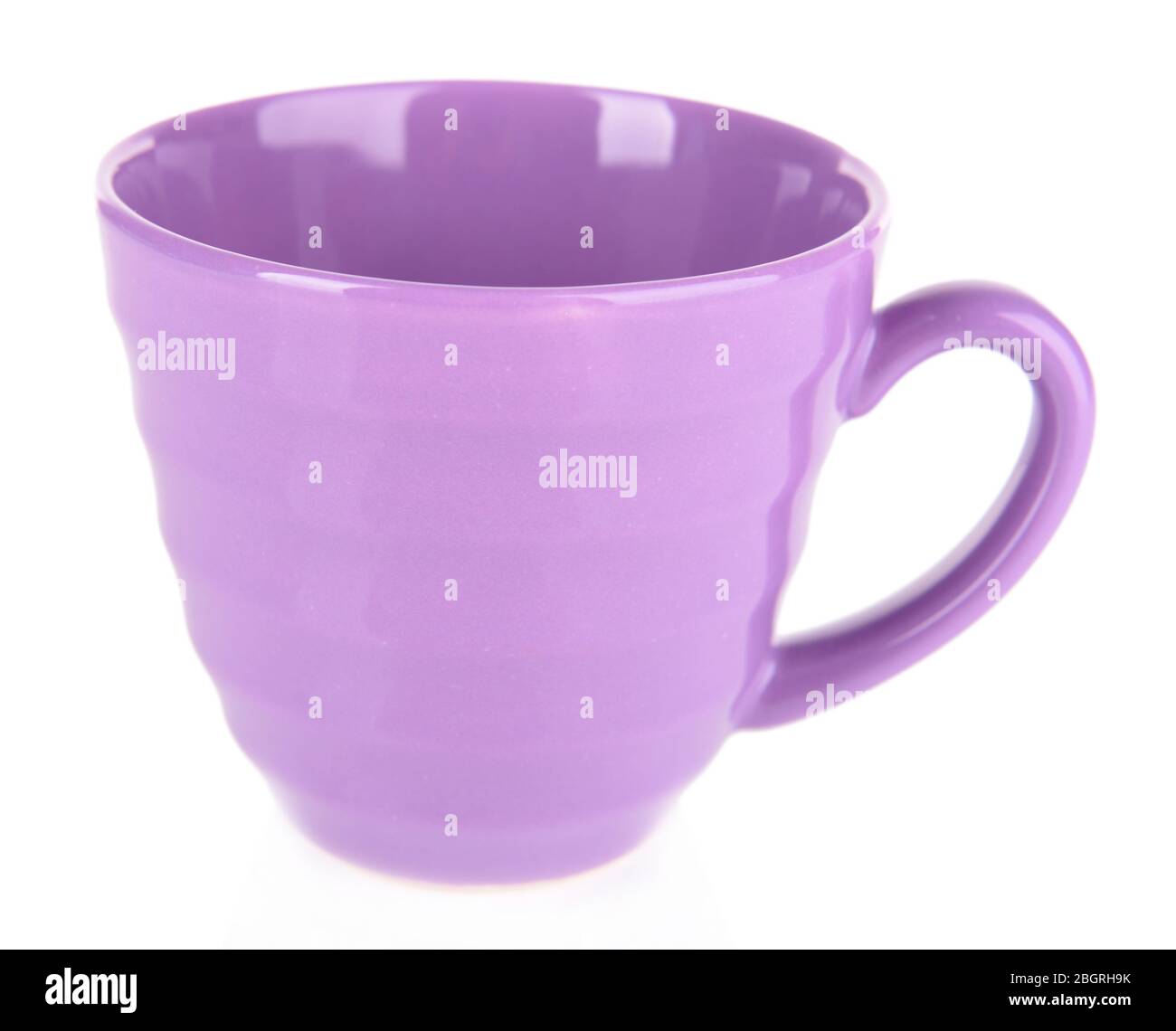 Purple cup isolated on white Stock Photo - Alamy