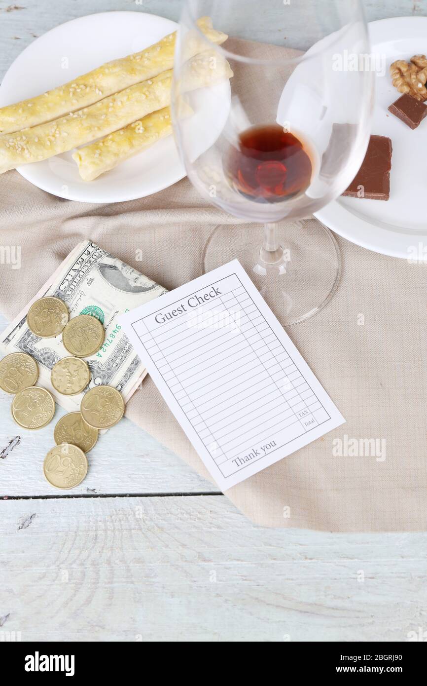 Guest check pad hi-res stock photography and images - Alamy