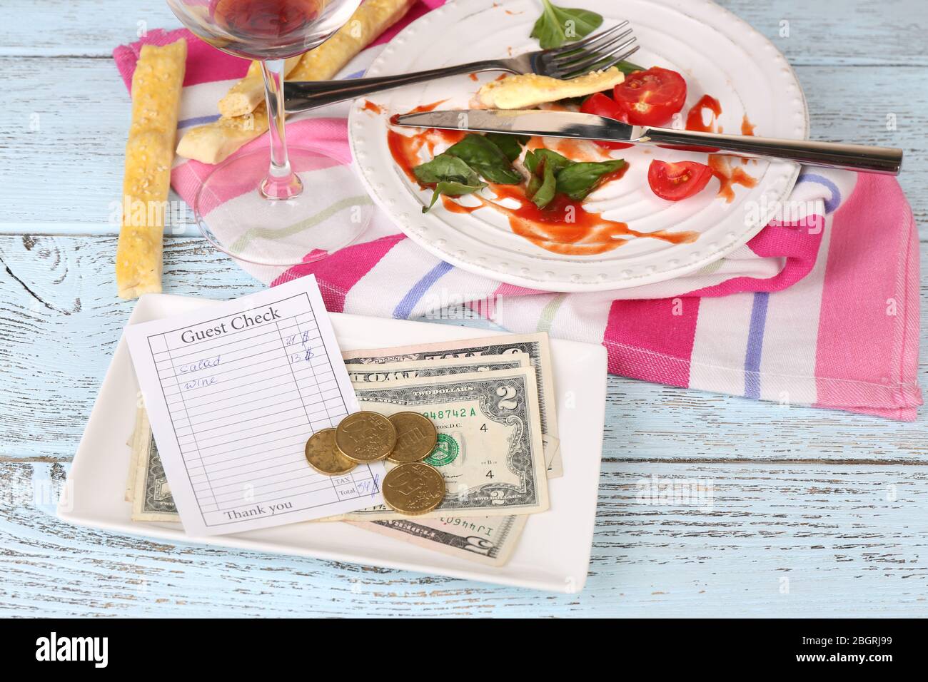 Restaurant check thank you hi-res stock photography and images - Alamy