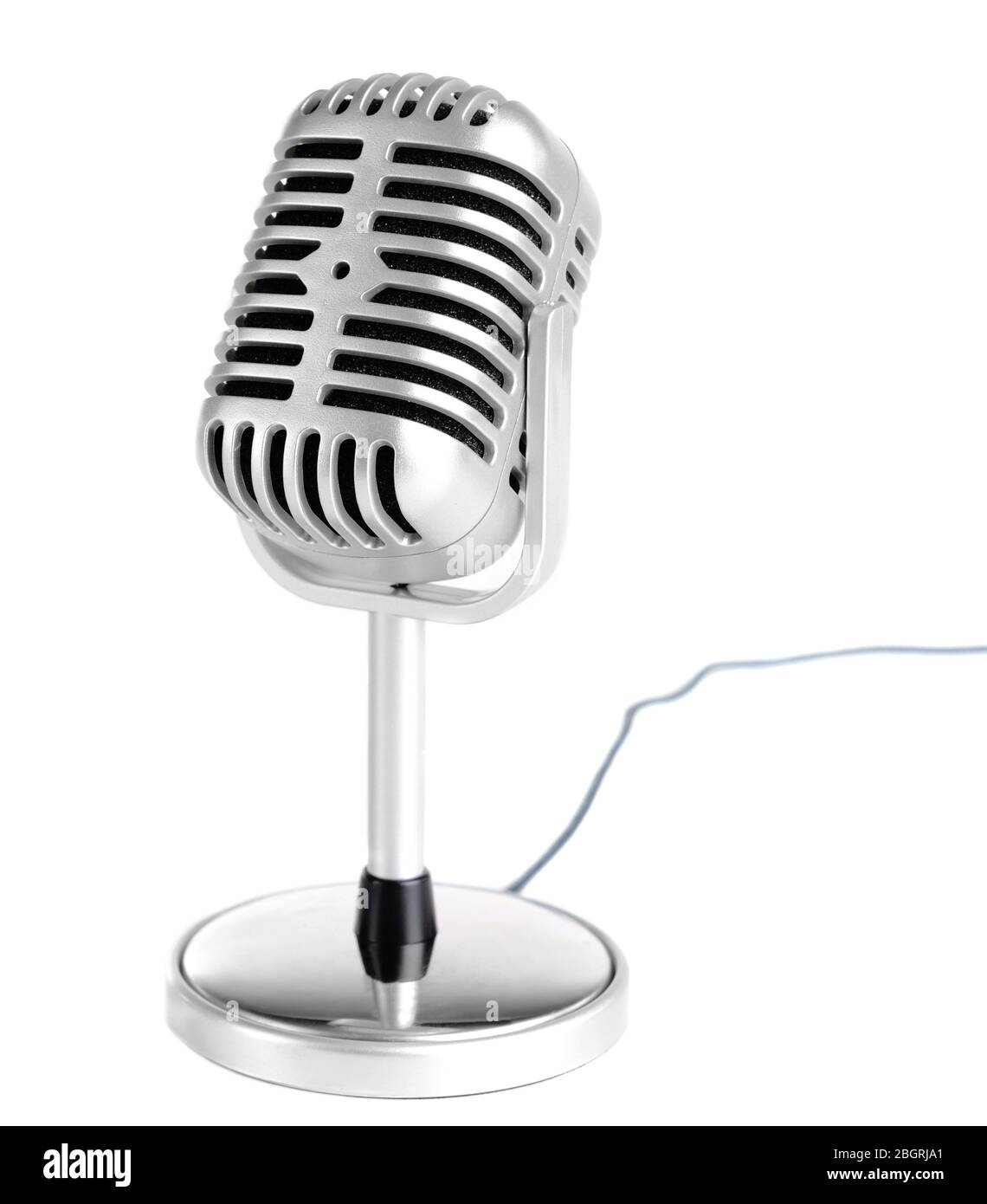 Old fashioned radio studio microphone Cut Out Stock Images & Pictures ...