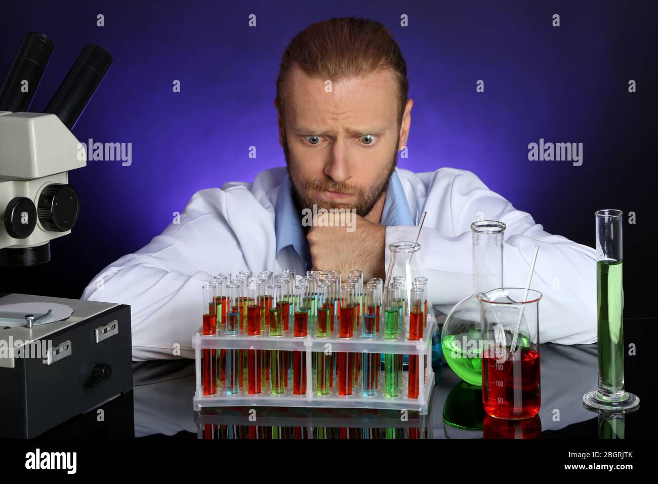 Mad scientist in chemical lab hi-res stock photography and images - Alamy